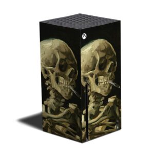 mighty skins skin compatible with xbox series x - skull with cigarette | protective, durable, and unique vinyl decal wrap cover | easy to apply | made in the usa