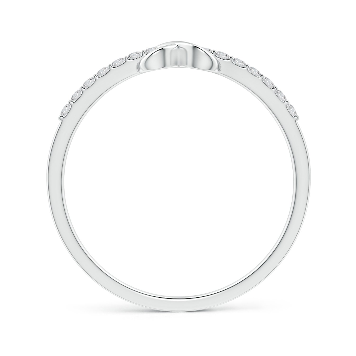 Pure Ignis Lab Grown Diamond Infinity Ring for Her in 925 Sterling Silver (Ring Size 6) - April Birthstone