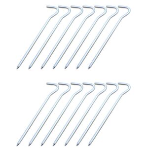 besportble 12pcs tent pegs canopy pegs anchor tent peg large tent stakes camping stake long tent stakes camping safety stakes heavy tents awning rope fixing nails shade safety pile