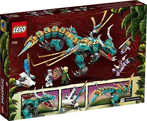 LEGO NINJAGO Jungle Dragon 71746 Building Kit; Ninja Playset Featuring Posable Dragon Toy and NINJAGO Lloyd and Zane; Cool Toy for Kids Who Love Imaginative Play, New 2021 (506 Pieces)