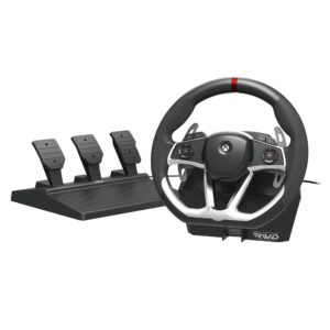 hori wired force feedback racing wheel dlx - steering wheel with vibration rumble and pedals - xbox series x - xbox one