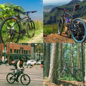 BUCKLOS 26/27.5/29 Travel 120mm MTB Air Suspension Fork, Rebound Adjust 1 1/8 Straight/Tapered Tube QR 9mm Manual/Remote Lockout XC AM Ultralight Mountain Bike Front Forks