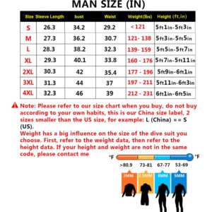 Ultra Stretch 5Mm Neoprene Wetsuit, Winter Warm Front Zip Full Body Diving Suit for Men Women-Snorkeling Scuba Diving Swimming Surfing,Men,XXL