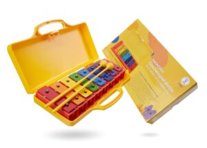 raonzena professional xylophone 25note, glockenspiel,xylophone for kids,xylophone for gift,glockenspiel that learns the basics of music (8note rainbow)