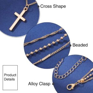 Sixexey Layered Necklaces Gold Stacked Adjustable Necklace Chain for Women