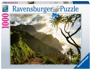 ravensburger kalalau trail kauai hawaii 1000 piece jigsaw puzzles for adults & kids age 14 years up - landscape puzzle [amazon exclusive]