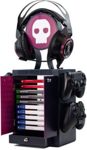 numskull official gaming locker, controller holder, headset stand for ps5, xbox series x|s, nintendo switch - official numskull product