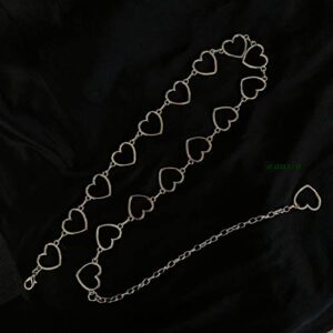 KOEDLN Hollow Heart Charms Waist Body Chain Trendy Belt Belly Chain for Women Girls Clothes Accessory Jewelry Adjustable