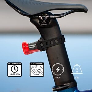 NiteRider Bullet 200 Bike Tail Light 200 Lumens USB Rechargeable Powerful Daylight Visible Bicycle LED Rear Light Easy to Install Road Mountain City Commuting Adventure Cycling Safety Flash