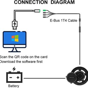 Forbestcy USB Programming Cable for BAFANG BBS01 BBS02 BBS03 BBSHD Mid Drive Motor Kit Electric Bicycle Motor 23Inch