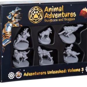 Steamforged Games Animal Adventures Doggies and Dungeons Volume 1-3 Miniatures Bundle (3 Items)