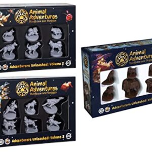 Steamforged Games Animal Adventures Doggies and Dungeons Volume 1-3 Miniatures Bundle (3 Items)