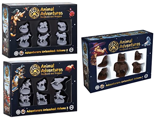 Steamforged Games Animal Adventures Doggies and Dungeons Volume 1-3 Miniatures Bundle (3 Items)