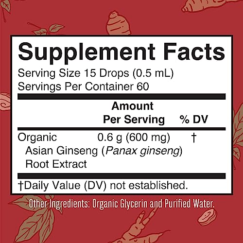 MaryRuth Organics Herbal Supplement Drop, Antioxidant, Boost Energy, Pack of 1, Ginseng Root for Vitality, Supports Focus and Endurance, Vegan, Non-GMO, Gluten Free, 1 Fluid Ounces