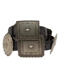 ariat women's black embossed concho belt n/a s