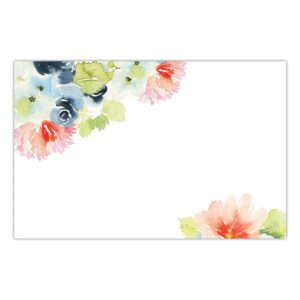 db party studio paper placemats pack of 25 watercolor flowers design disposable place mats bridal shower birthday retirement easy cleanup decor kitchen dining brunch dinner 17" x 11" table setting set