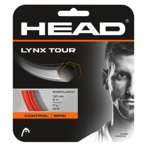 head lynx tour tennis string, 17g, orange