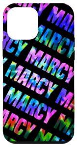 iphone 12 mini custom marcy phone cover black personalized tie dye case