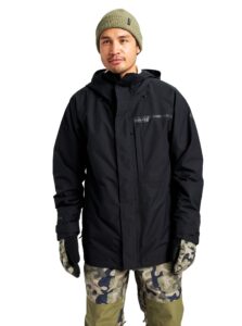 burton men's standard gore-tex powline jacket, true black, small