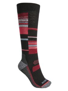 burton women's performance ultralight sock, stripes, smallmedium