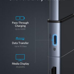 Anker USB C Hub for MacBook, PowerExpand 9-in-2 USB C Hub with 85W Power Delivery, 4K@30Hz HDMI, USB C Multi-Function Port, 2 USB-A 3.0 Ports, 1 Gbps Ethernet, 3.5 mm Audio, SD and microSD Card Reader