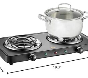 Salton HP1941 Electric Cooktop, 2.9"x10.6", Black