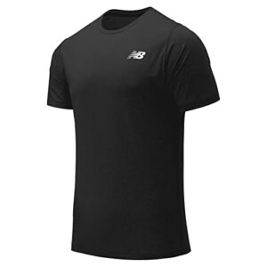 new balance men's tenacity short sleeve, black , xx-large