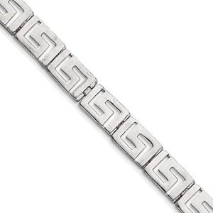 solid sterling silver greek key bracelet