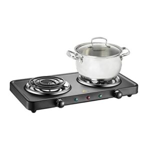 Salton HP1941 Electric Cooktop, 2.9"x10.6", Black