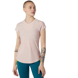 new balance women's transform perfect short sleeve, oyster pink heather , medium