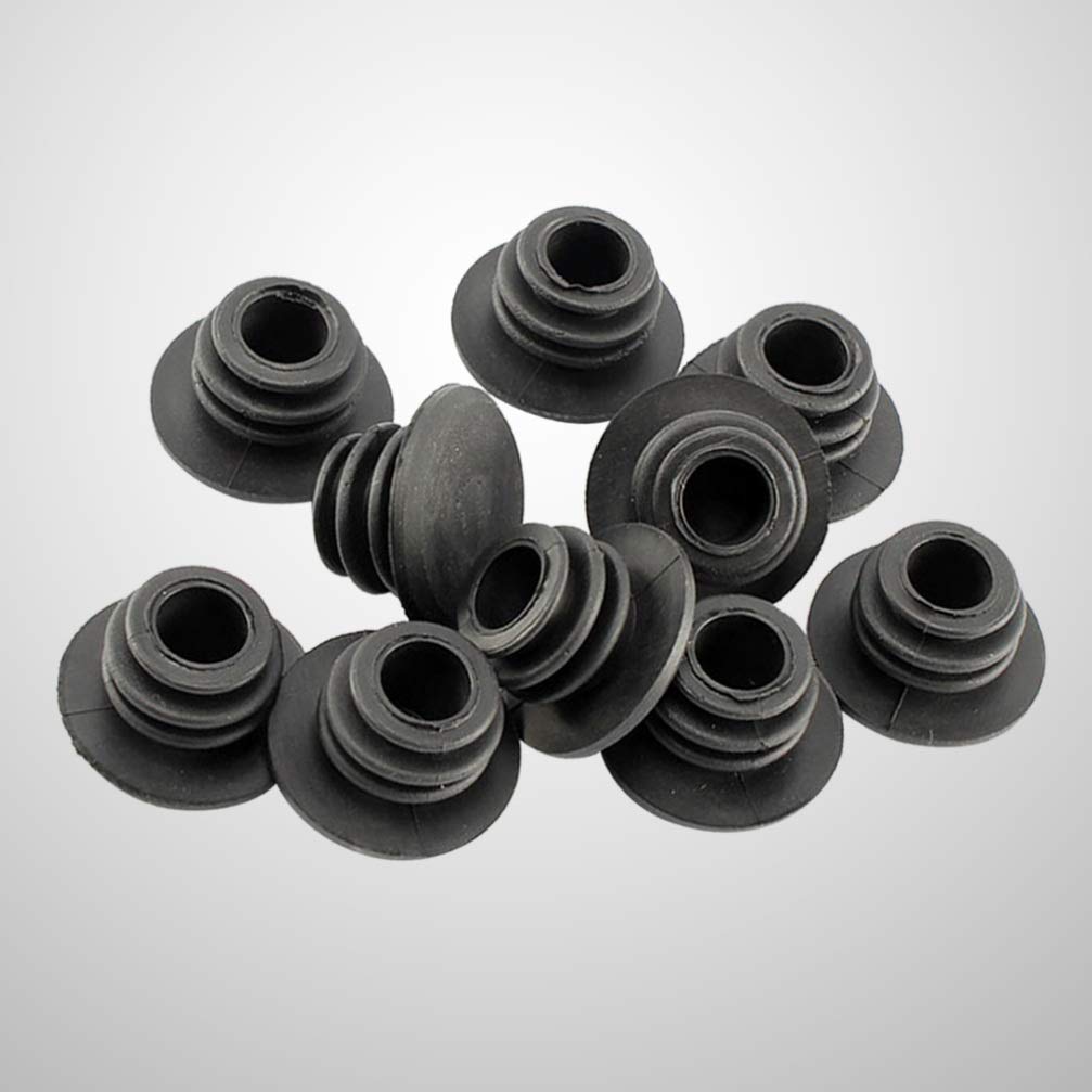 BESPORTBLE 10pcs Bike Handlebar End Caps Bar End Plugs Rubber Bike Handlebar Plugs for Bicycle Mountain Bike Road Bike MTB BMX (Black)