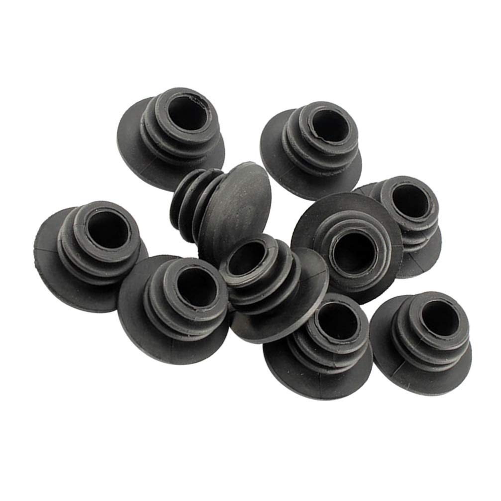 BESPORTBLE 10pcs Bike Handlebar End Caps Bar End Plugs Rubber Bike Handlebar Plugs for Bicycle Mountain Bike Road Bike MTB BMX (Black)