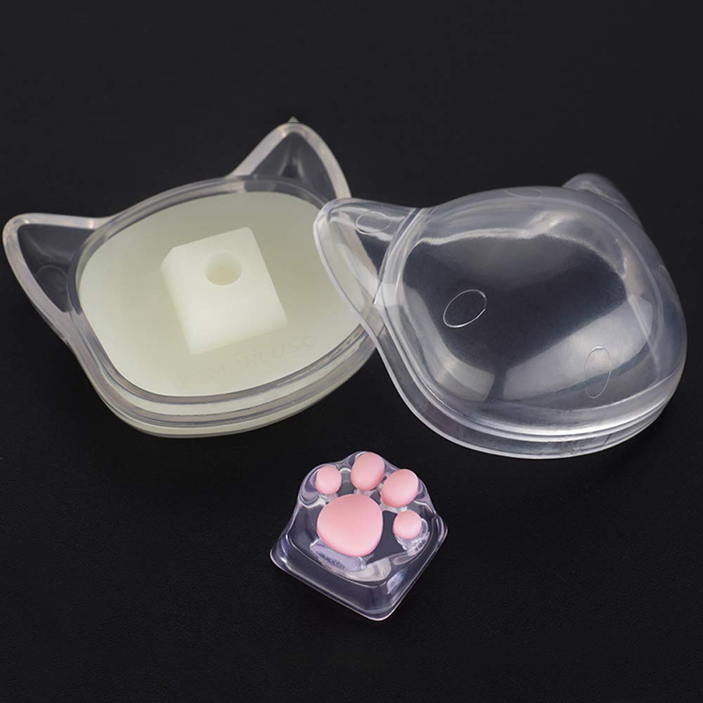 wwkeycaps Special Edition New Model 3D Printing Gaming Keycaps Cherry MX keycaps Machinery Keyboard keycaps Cat's paw Shape is Suitable Mechanical Keyboard (Transparent)