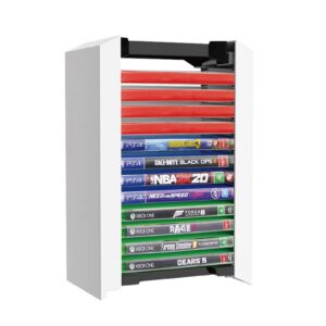 HEATFUN PS5 Game Stand, Hard and Sturdy Storage Tower Compatible with PS4/PS5/Xbox series games - Up to 12 Games