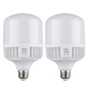 velnex 250w-300w equivalent led bulb, daylight bulb 5000k 35watt commercial retrofit led, super bright 3500lumen garage light, e26 base light bulb for warehouse,area,basement, home light, 2pack