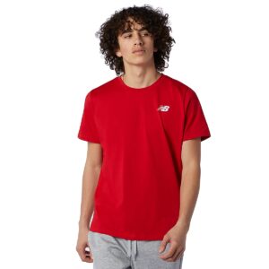 new balance men's heather tech short sleeve, team red inline , xx-large