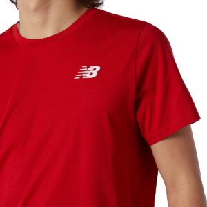 New Balance Men's Heather Tech Short Sleeve, Team Red Inline , XX-Large