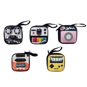 5 pcs small portable vintage coin purse retro wallet key case change purse coin bags boy's coin pouch for girl's christmas gift