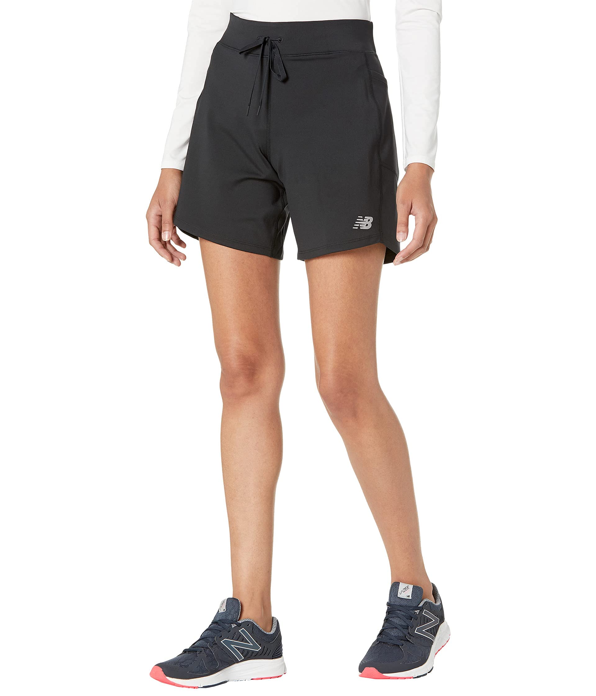 New Balance Women's Impact Run 7 Inch Short, Black, Small