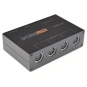 camola midi thru 6 box usb midi interface 1-in 6-out midi thru box midi splitter