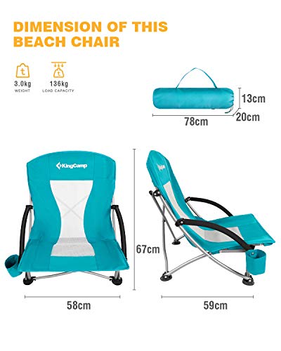 KingCamp KC3841_Cyan Camping Chair, One Size