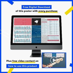 The Really Useful Bass Guitar Poster - Master Bass Guitar Music Theory with Our Fully Illustrated Poster - Get Creative & Compose Your Own Music - Perfect for Beginners | A1 Size - Folded Version