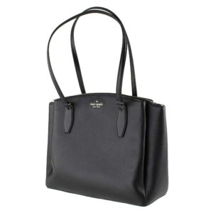 kate spade new york monet large triple compartment tote women's leather handbag (black)