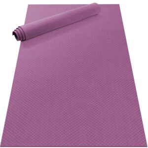 odoland large yoga mat 78.7'' x 51.2'' (6.56'x4.26') x6mm for pilates stretching home gym workout, extra thick non slip exercise mat with carry strap, dull purple