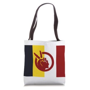 american indian movement tote bag