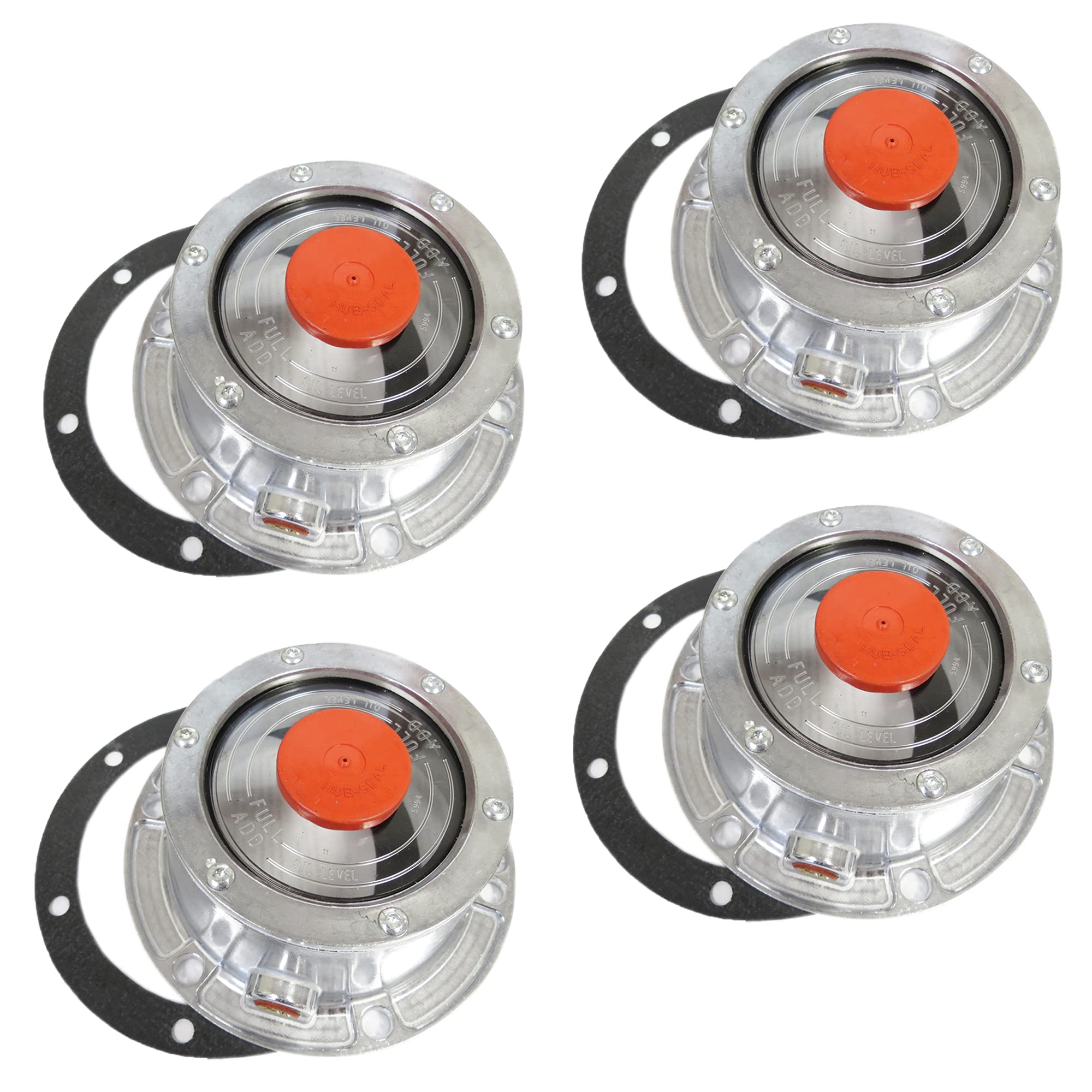 4 Pack of TORQUE Hubcap 3434009 Aluminum Hub Cap for Trailer Axle (Replaces Stemco 343-4009, 3434009, SKF 1643, 1743, 1843) (4 x TR3434009)