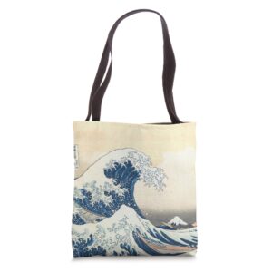 the great wave off kanagawa hokusai japanese art tote bag