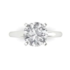 clara pucci 2.50ct round cut solitaire white lab created sapphire engagement bridal promise anniversary ring in 18k white gold 4.25