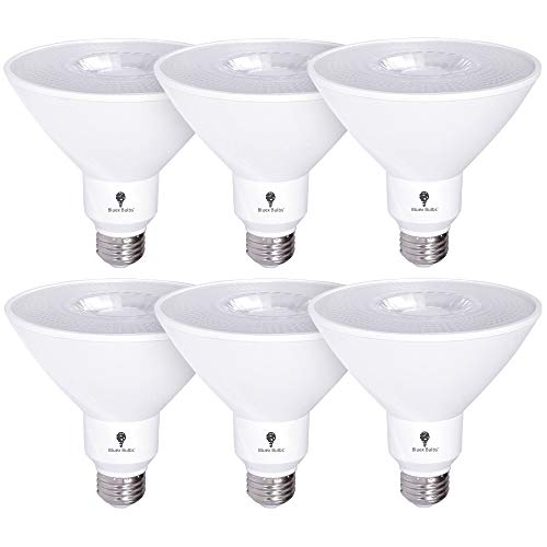 6 Pack High Power Outdoor PAR38 17W 170Watt Equivalent 1700 Lumens LED Cool White Dimmable Flood Light Bulb Waterproof E26 5000K Daylight Bulbs - Security Backyard Garage Led Spotlight