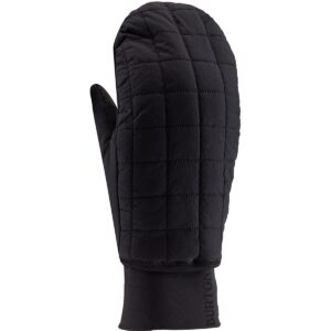 burton standard heavyweight quilted mittens, true black, medium